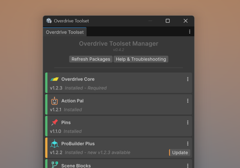 Install – Overdrive Toolset